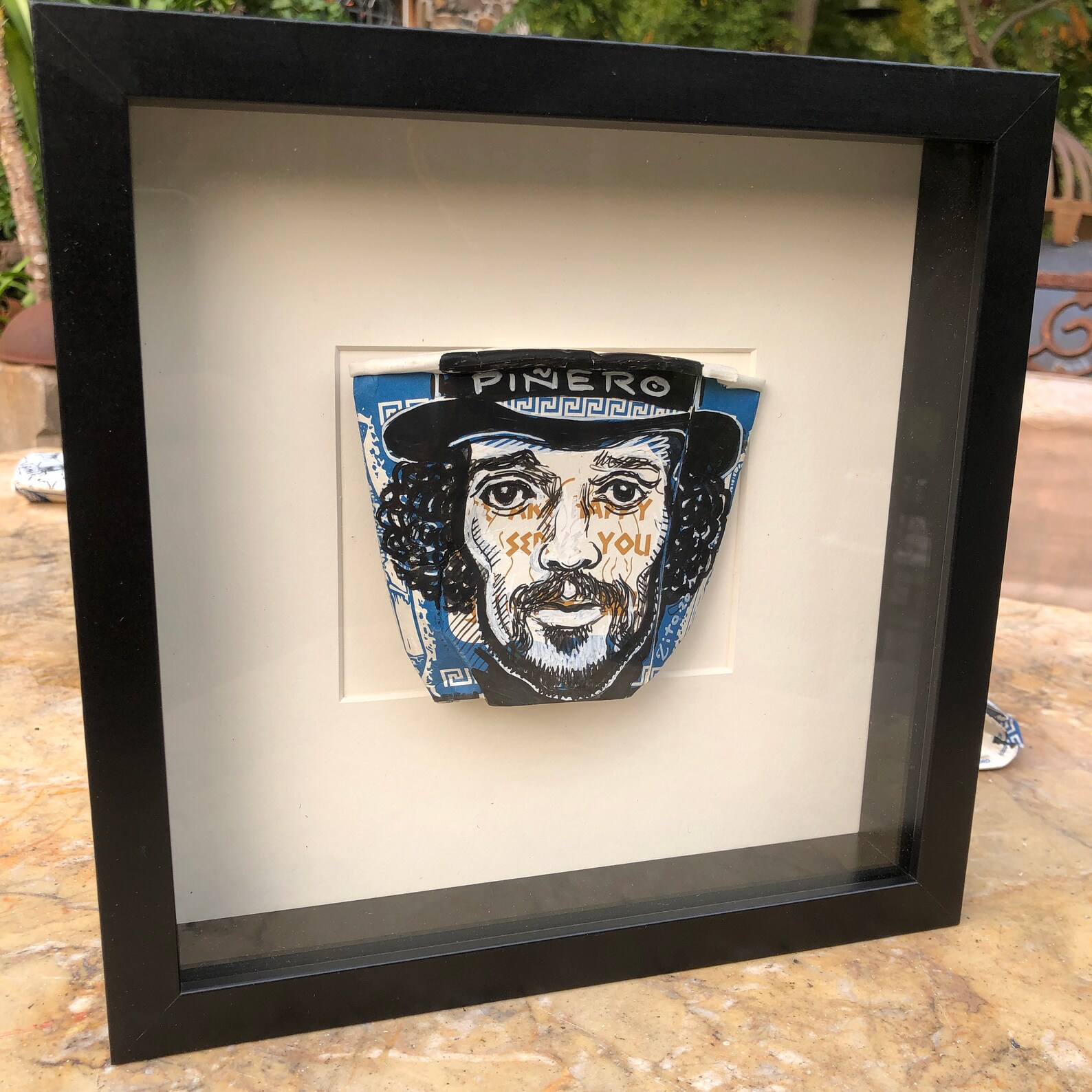 Miguel Piñero Portrait Painting on New York City Coffee Cup - Unique ...