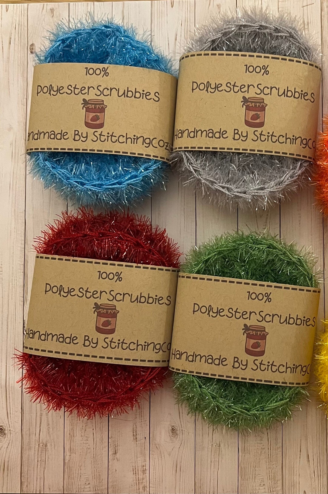 Crochet Dish Scrubbies / Kitchen Scrubbers / Round Dish Scrubbies ...