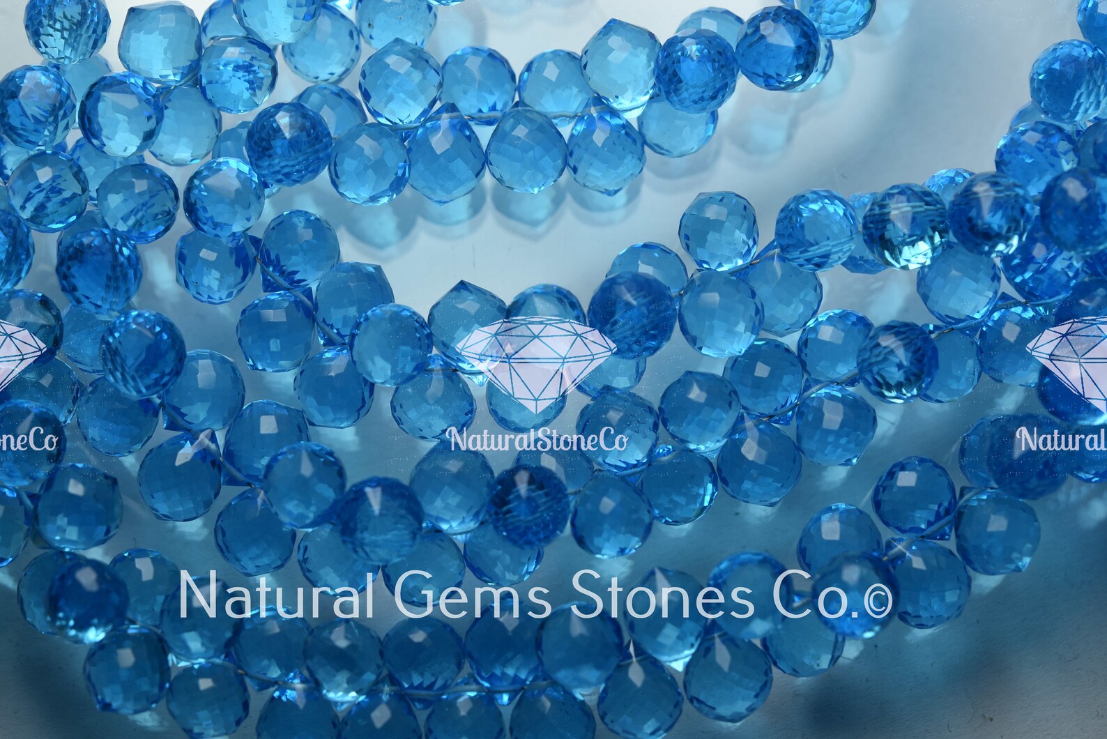 20 Pieces AAA Quality Swiss Blue Color Quartz Faceted Onion - Etsy