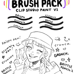 Clip Studio Paint Textured Brushes | Character Sketch, Lineart, and ...