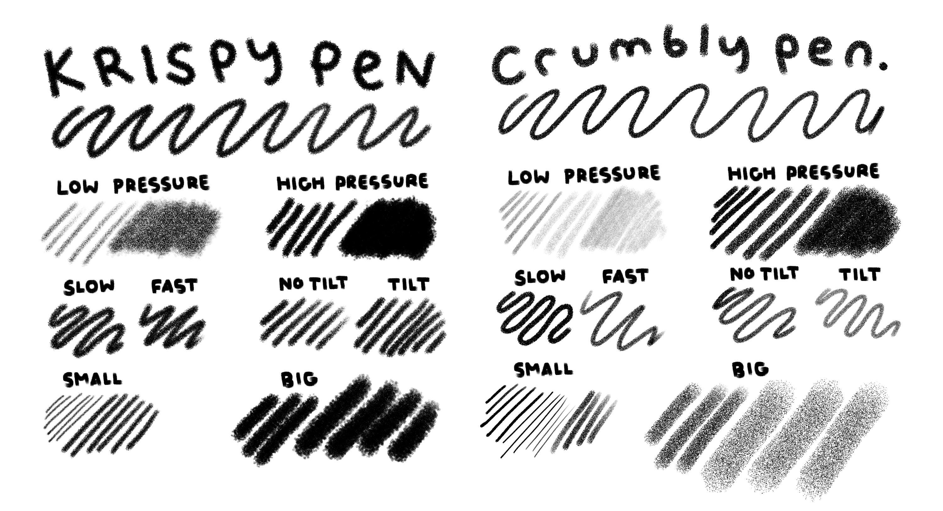 Clip Studio Paint Textured Brushes | Character Sketch, Lineart, and ...