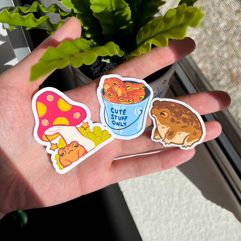 Desert Rain Frog Stickers Cute Matte Vinyl Waterproof Diecut - Etsy