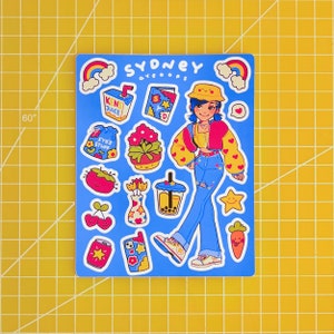 Kidcore Sticker Sheet Sydney, Cute Matte Vinyl Waterproof Sticker Sheet ...