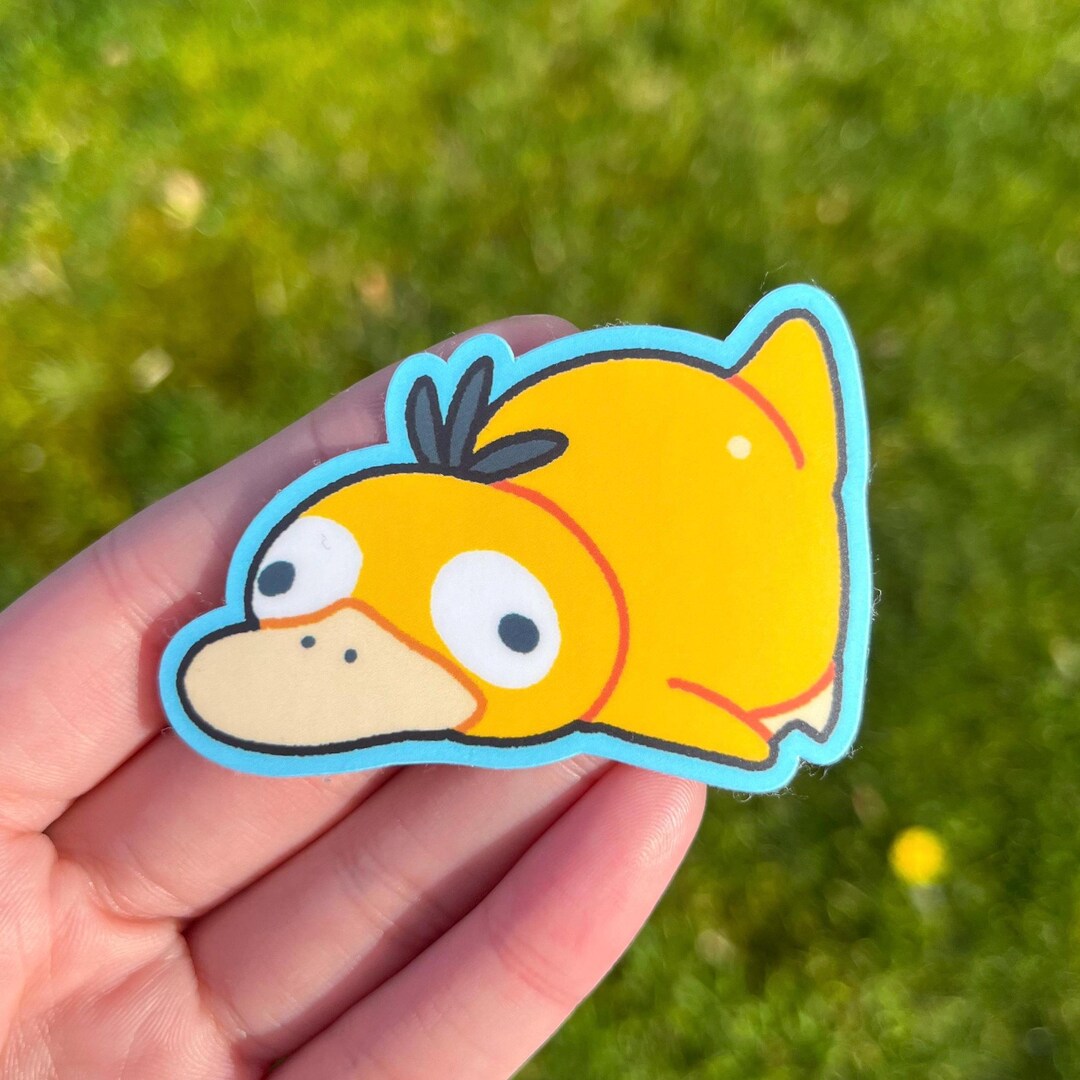 Derpy Duck Sticker | Matte Vinyl Laminated, Diecut Sticker - Etsy