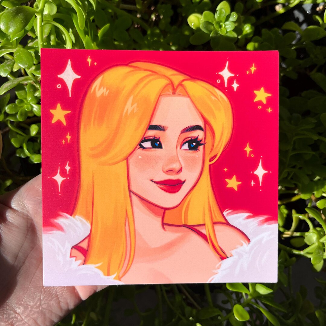 Red Twinkle Girl Art Print | 5x5 Character Print - Etsy Canada