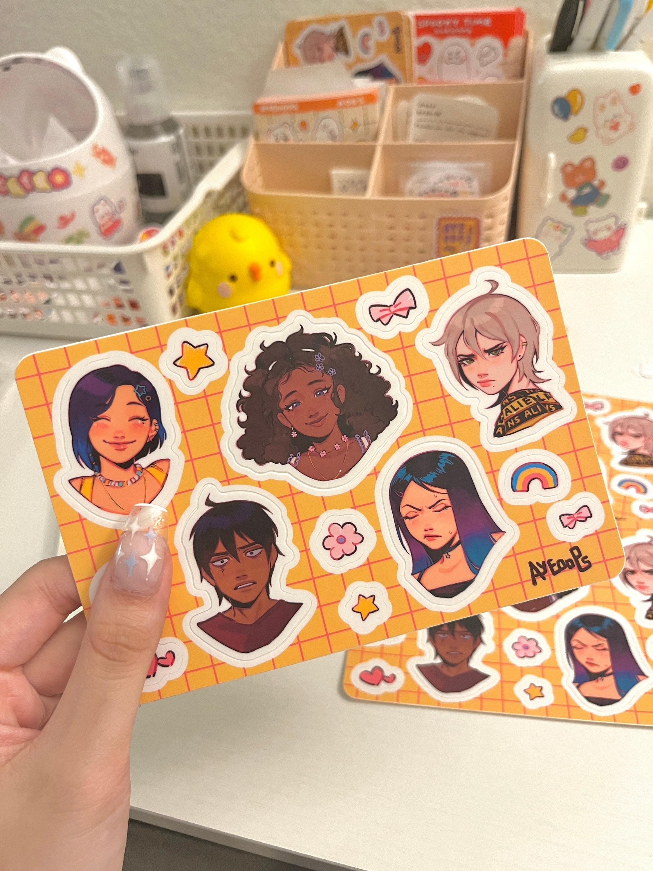 Besties Sticker Sheet Cute Matte Vinyl Waterproof Sticker - Etsy