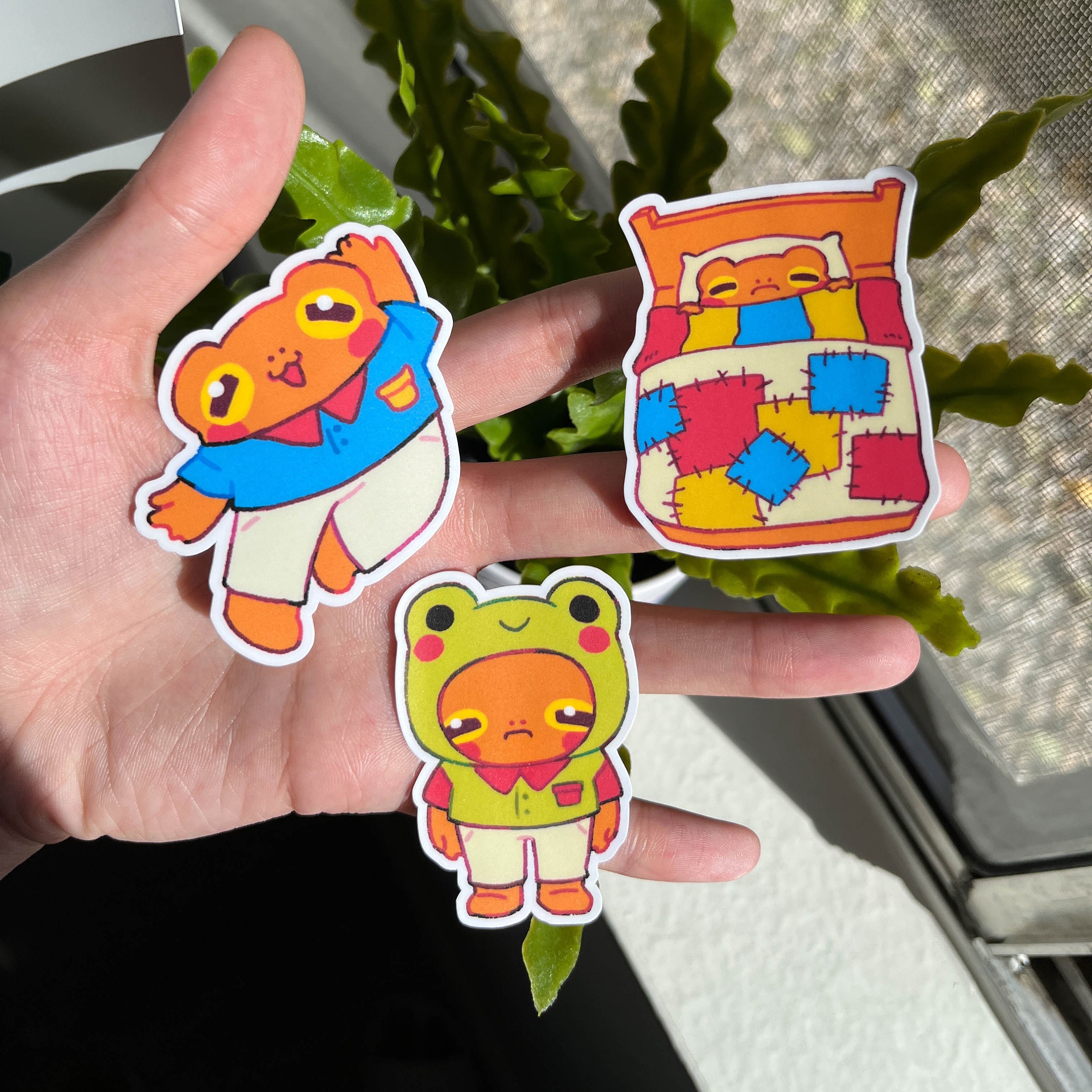 Silly Desert Rain Frog Stickers Matte Laminated Vinyl - Etsy