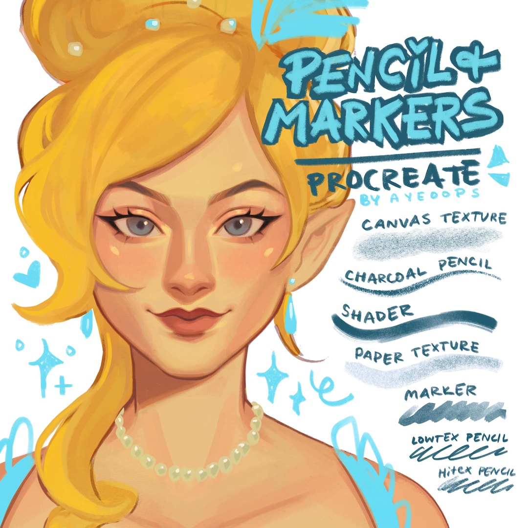 Procreate Brushes Mini Pack | Character Sketch, Lineart, and Coloring for iPad | Digital ...