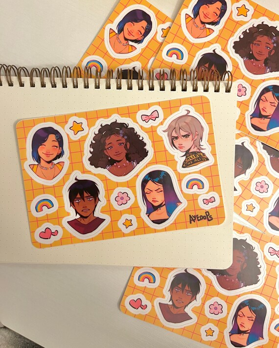 Besties Sticker Sheet Cute Matte Vinyl Waterproof Sticker - Etsy