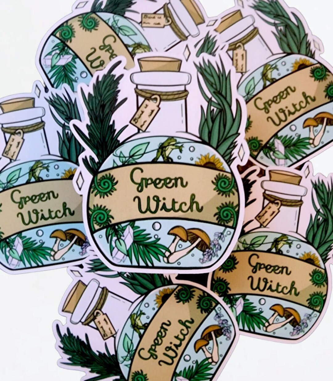 Green Witch Potion Bottle Die Cut Sticker - Etsy