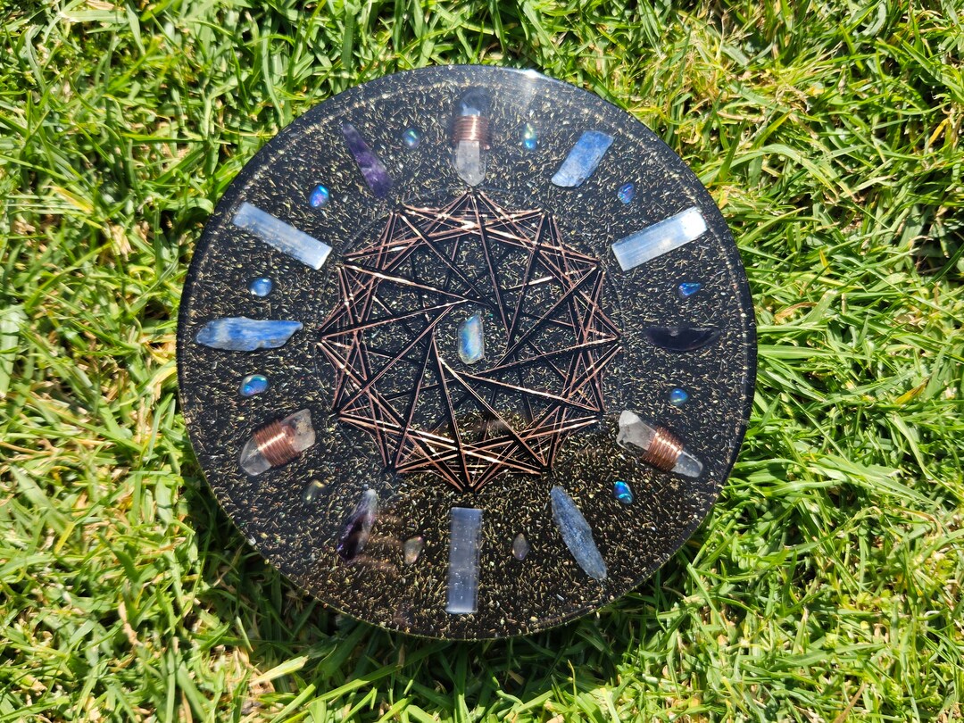CUSTOM Orgonite Vortex Rodin Coil Large Charge Plate, Orgone, Scalar ...