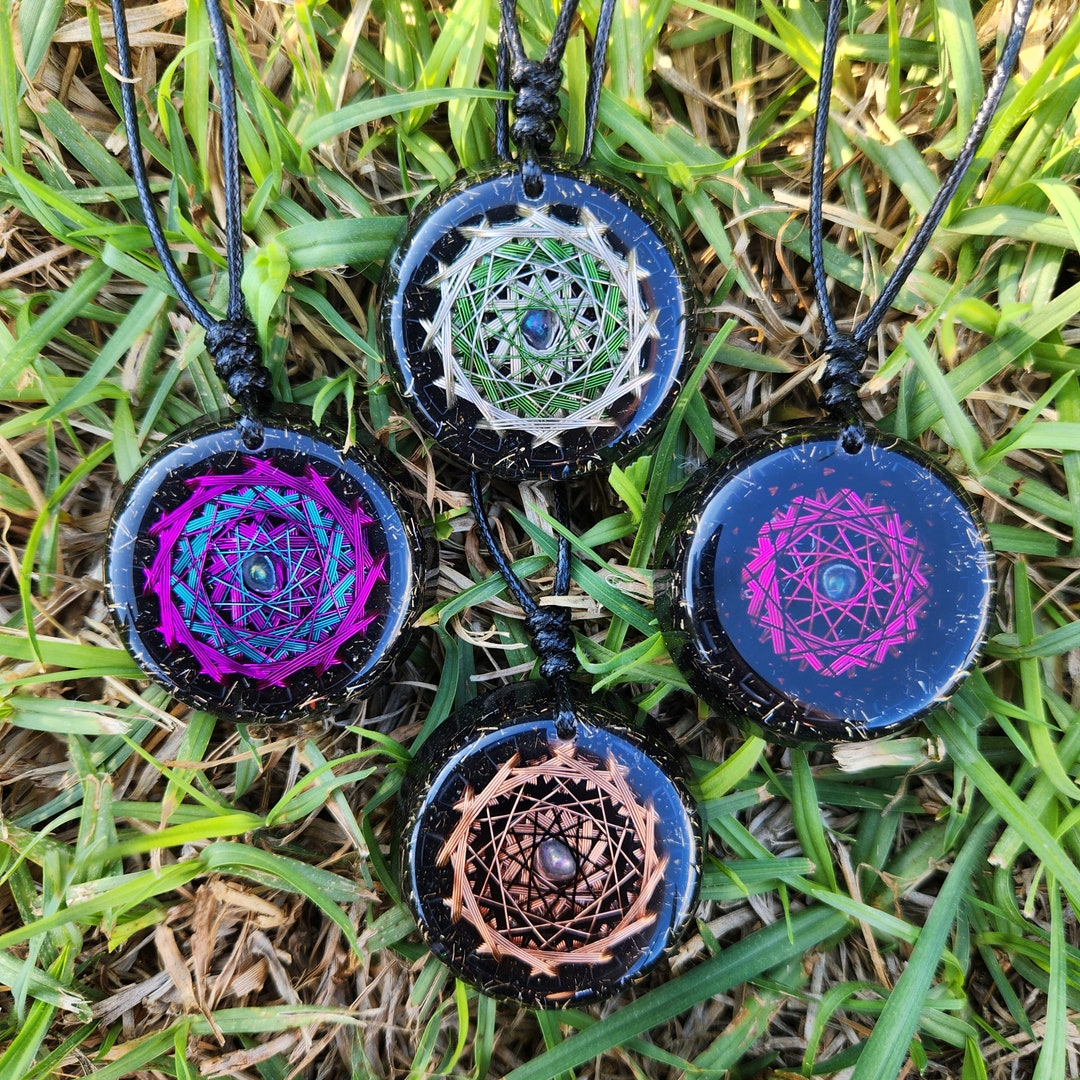 Orgonite VORTEX Coil Pendant, Orgone, Lifeforce Energy, Scalar Field, EMF Wifi & 5G Protection ...