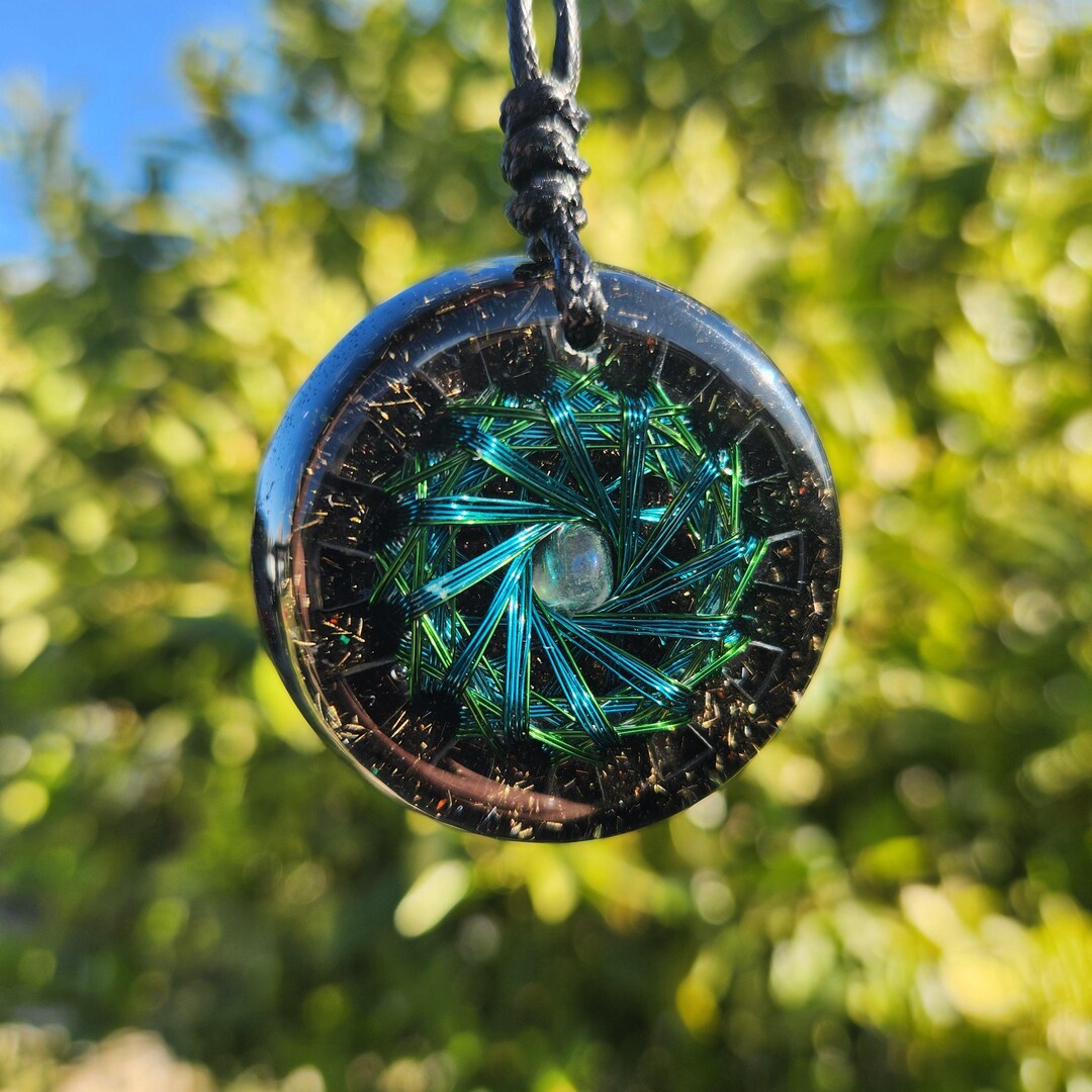 Vortex Rodin Coil Orgonite Pendant, Orgone, Lifeforce Energy, Scalar Field, EMF Wifi & 5G ...