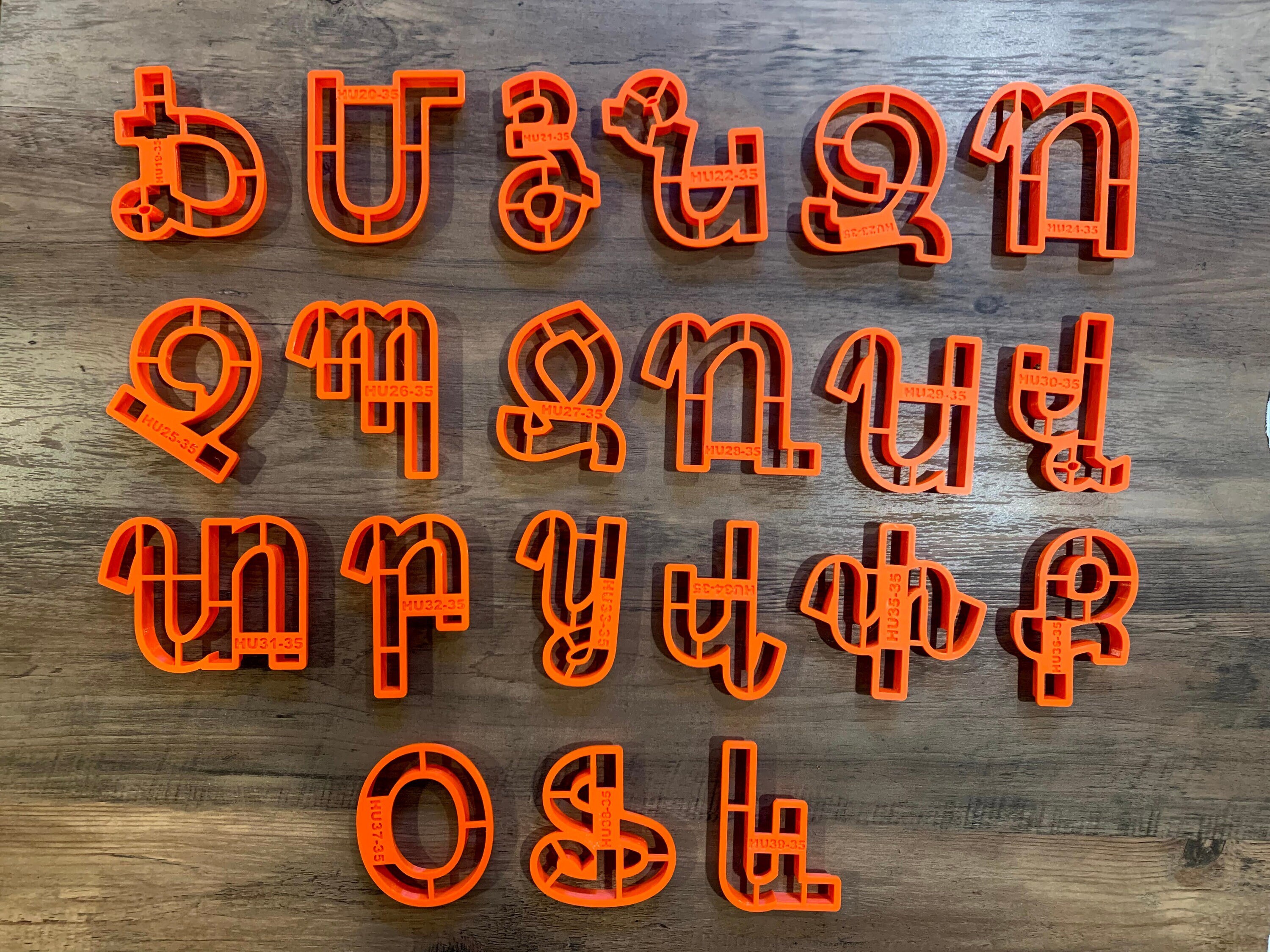 Armenian Alphabet Handwritten Uppercase Cookie Cutters - Etsy