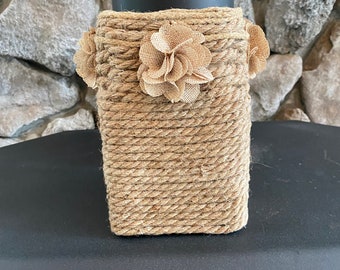 Decorative Rope Bowl With Embroidery Design in Black Mustard - Etsy