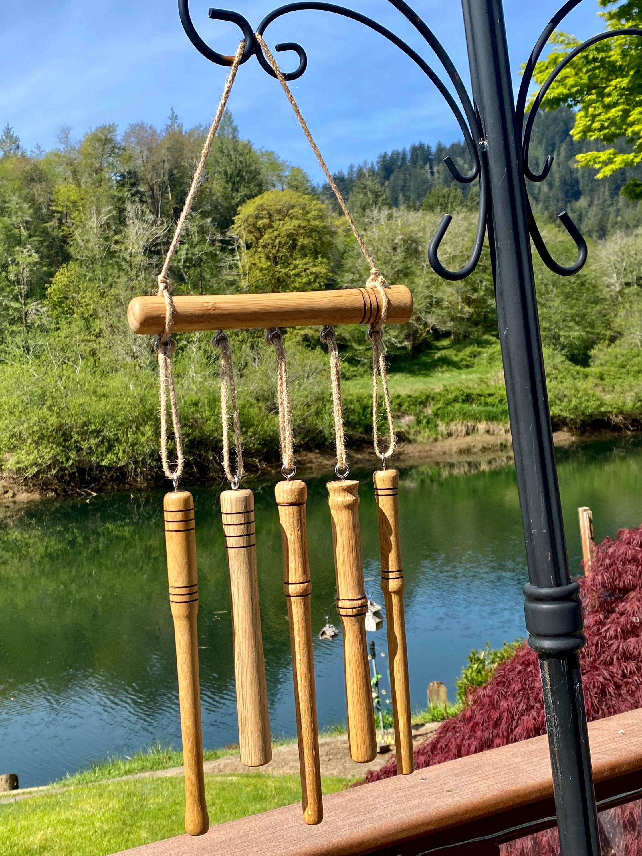 Wood Designed Dowel Windchimes - Etsy