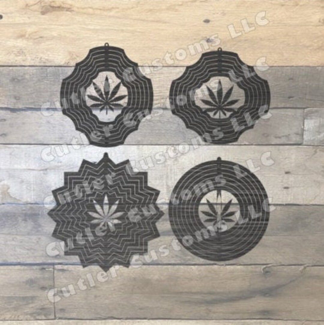 Pot Leaf Wind Spinner / .dxf .svg Digital Download Laser Cnc Plasma ...