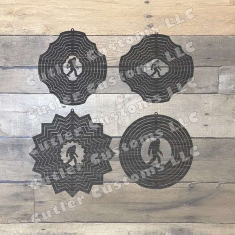 Bigfoot Wind Spinner / .dxf .svg Digital Download Laser Cnc - Etsy