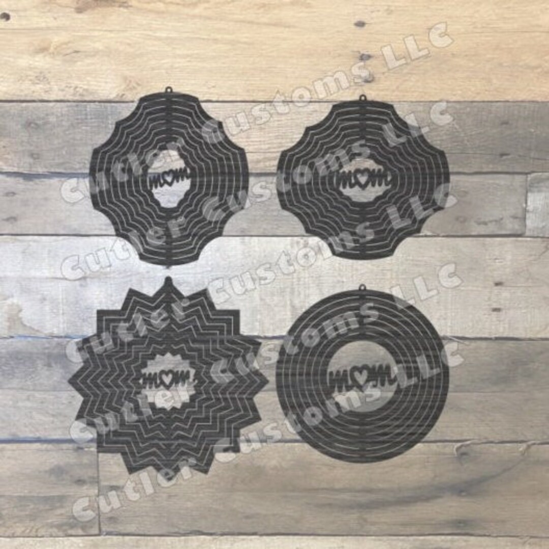 Mom 2 Wind Spinner / .dxf .svg Digital Download Laser Cnc Plasma Router ...