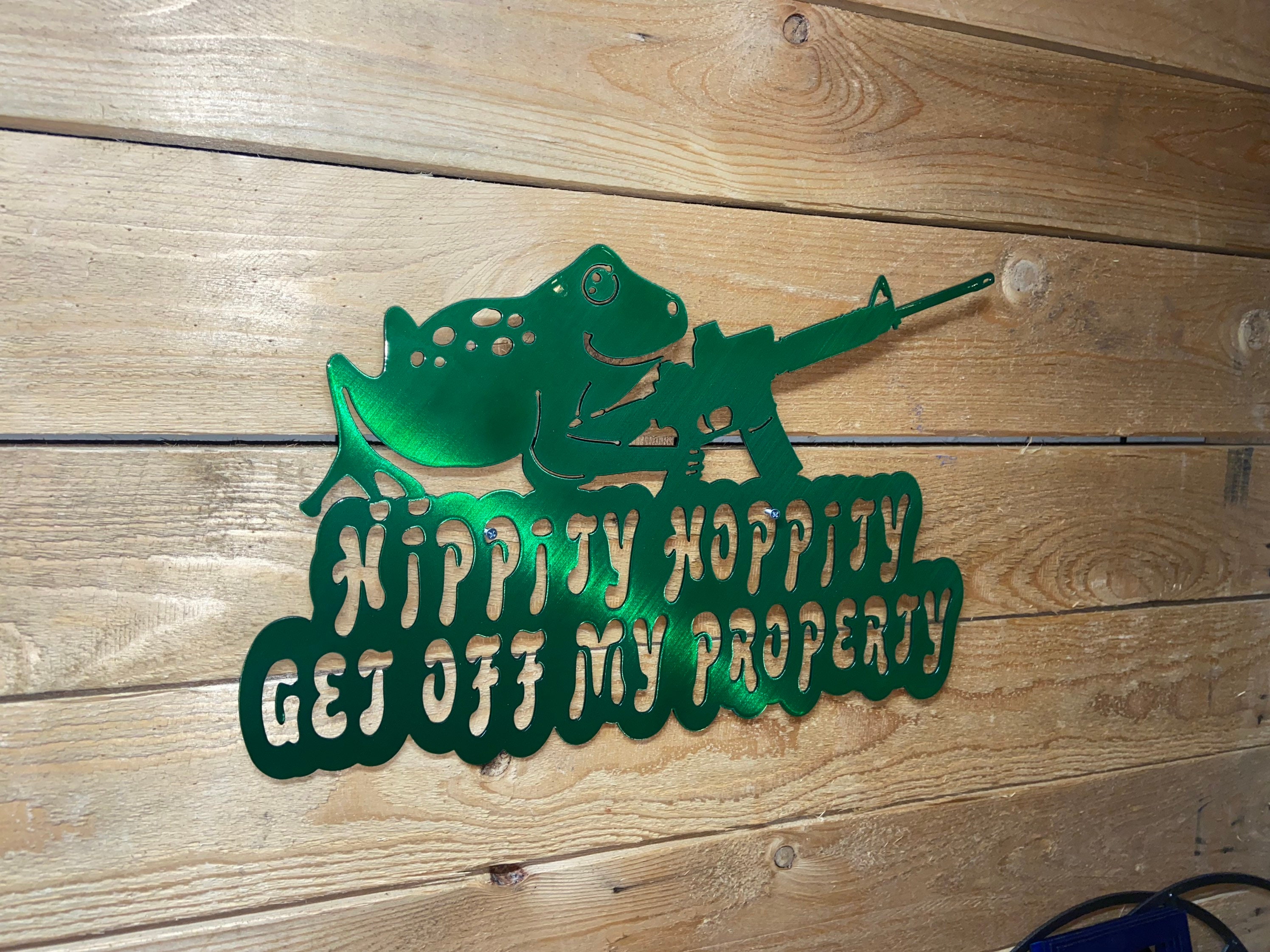 Hippity Hoppity Get off My Property 2a Frog Saftey Warning Protection ...