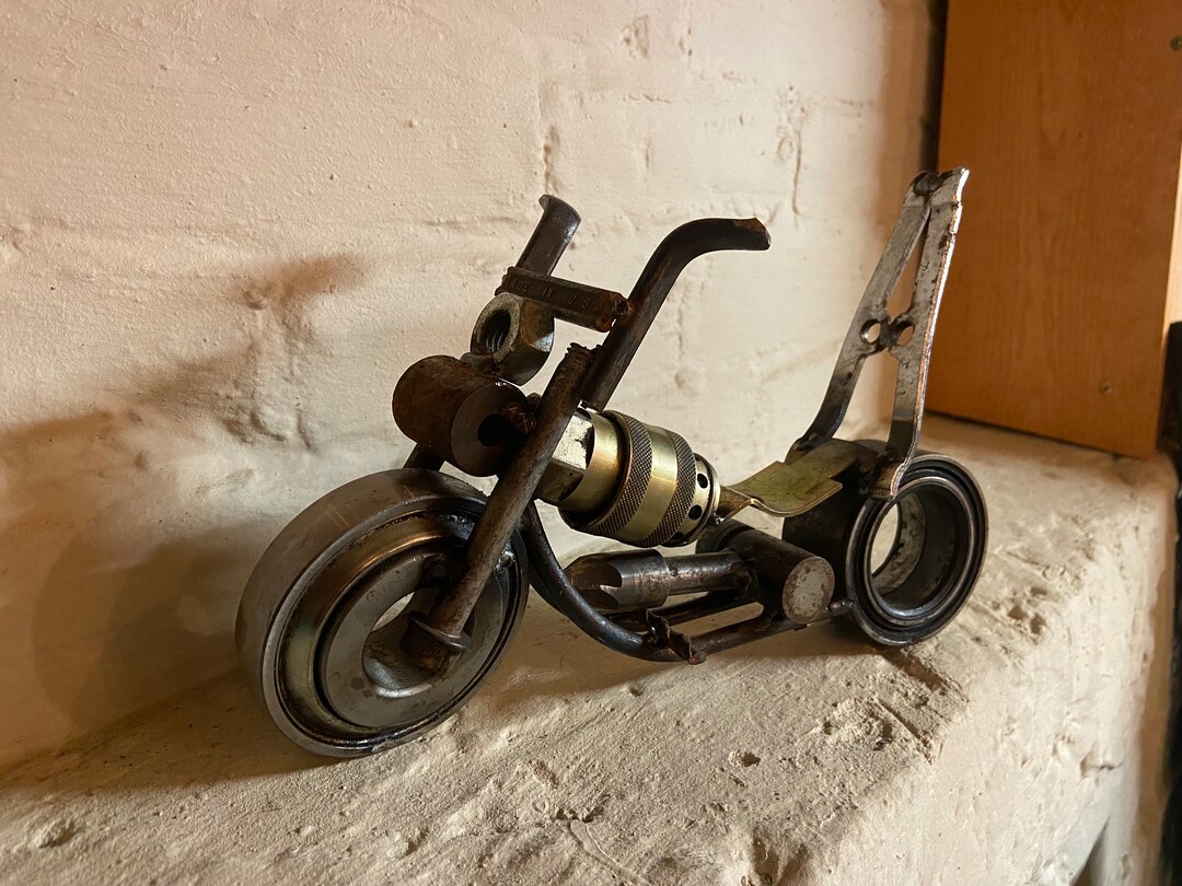Motorcycle Metal Art Sculpture - Etsy