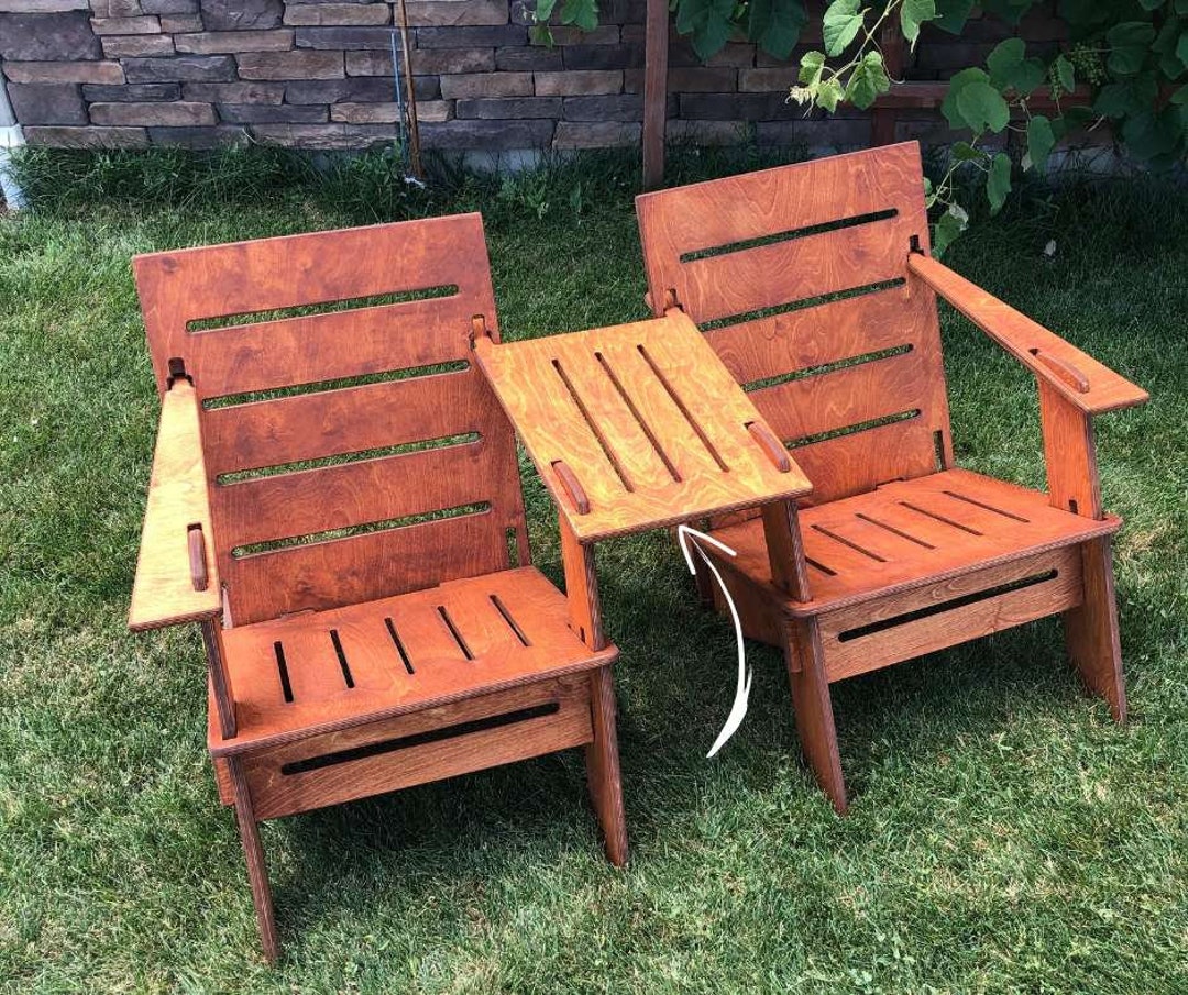 Conversation Table Table Only. Attaches Two Modirondack Adirondack ...