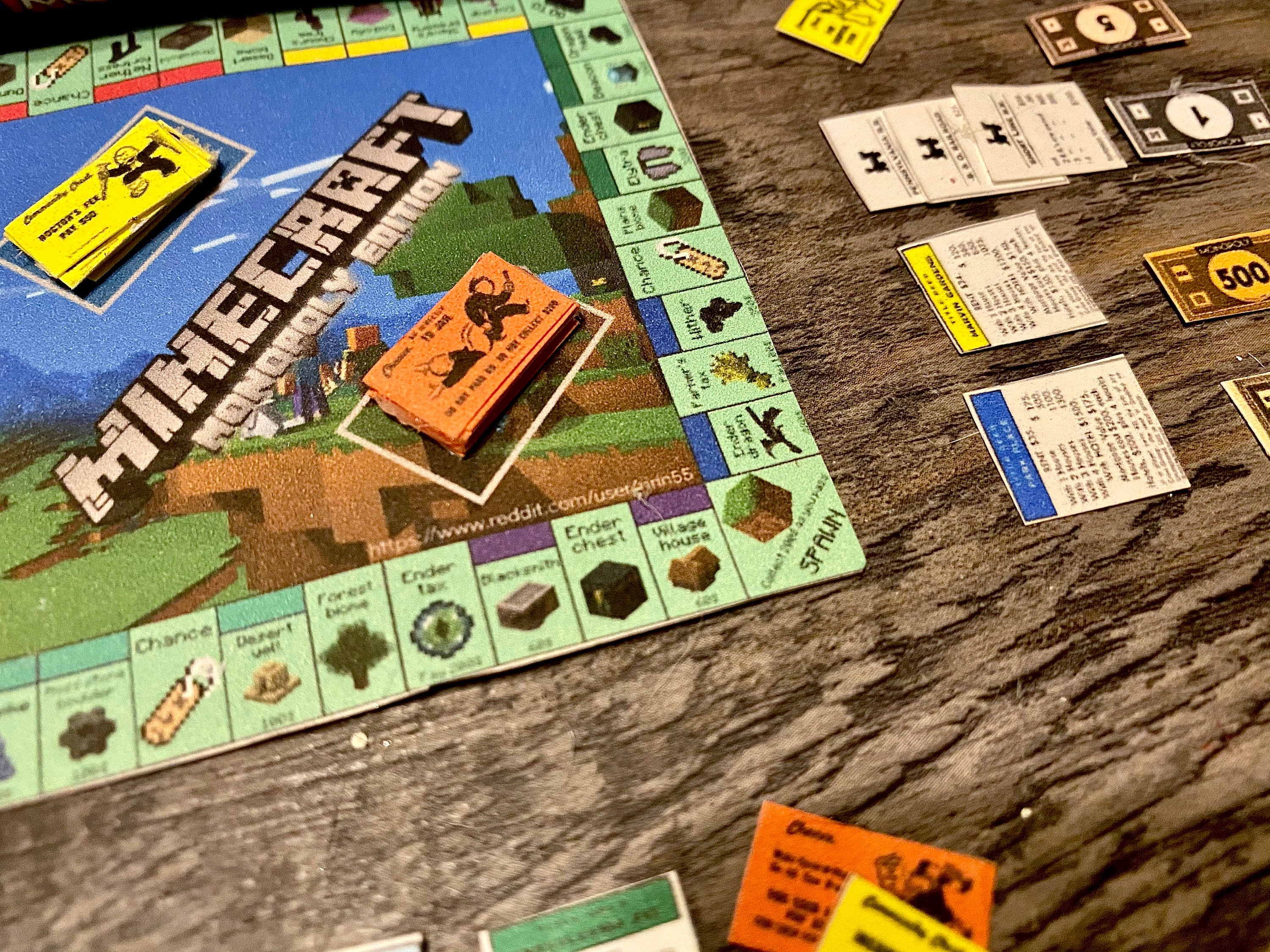 Miniature Minecraft Monopoly digital download 1/6 scale | Etsy