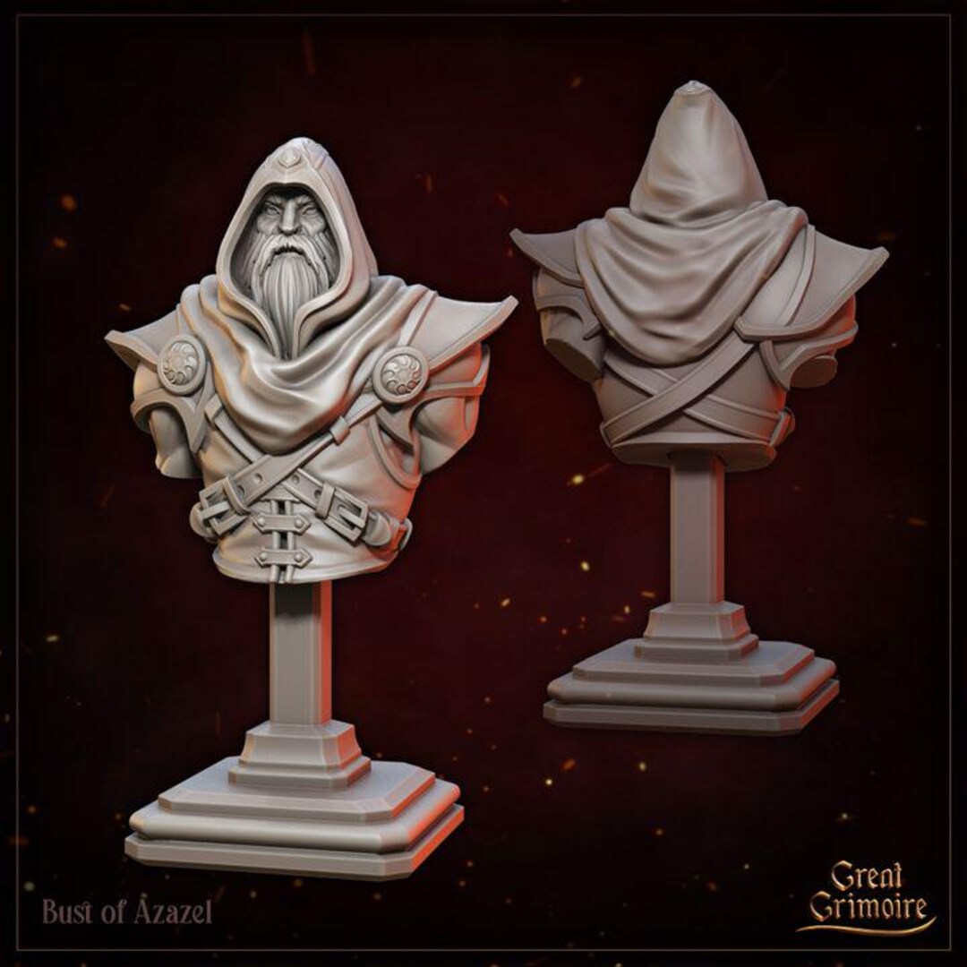 Bust of Azazel Greatgrimoire Tabletop RPG 28-32mm Dnd Model - Etsy