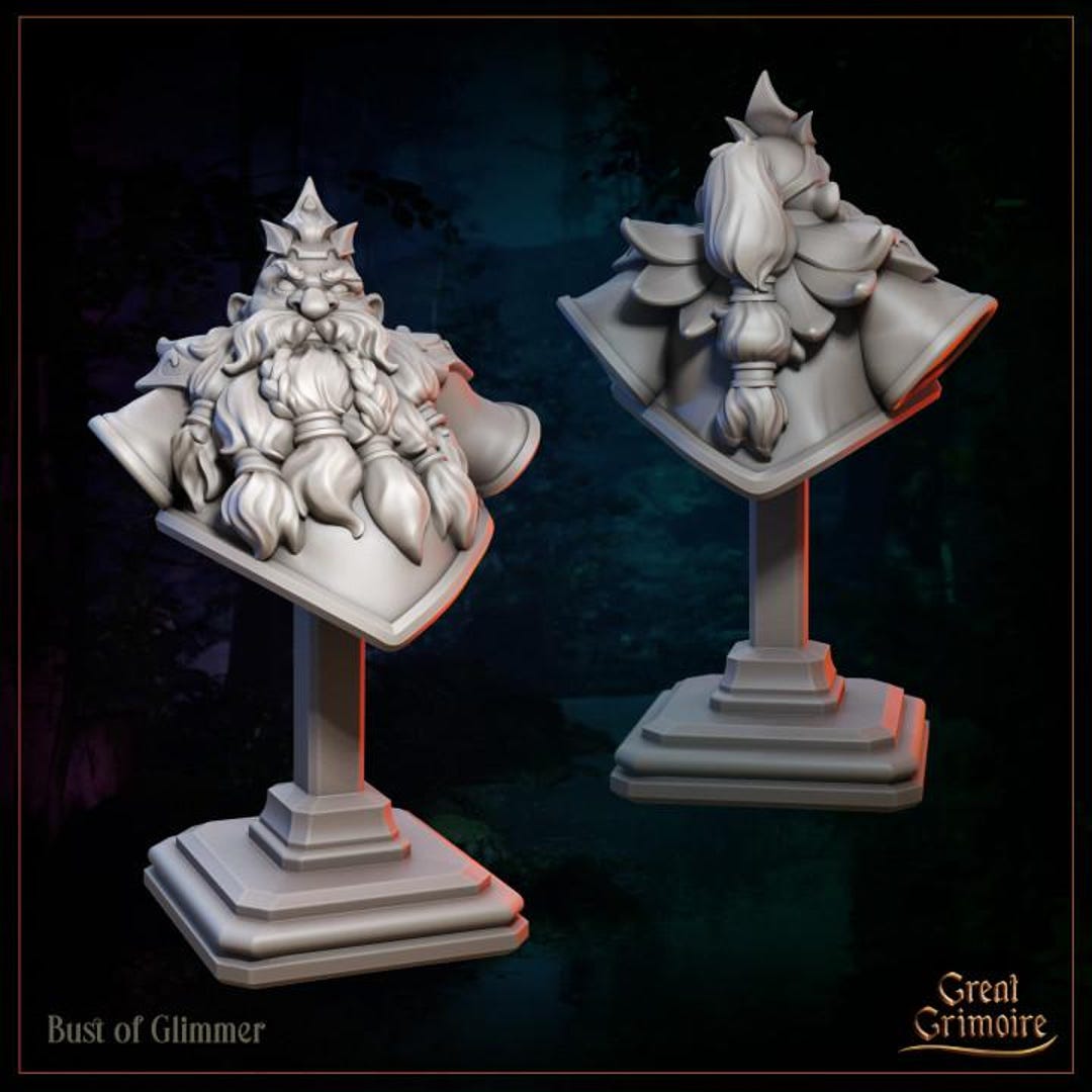 Bust of Glimmer Greatgrimoire Tabletop RPG 28-32mm Dnd Model - Etsy