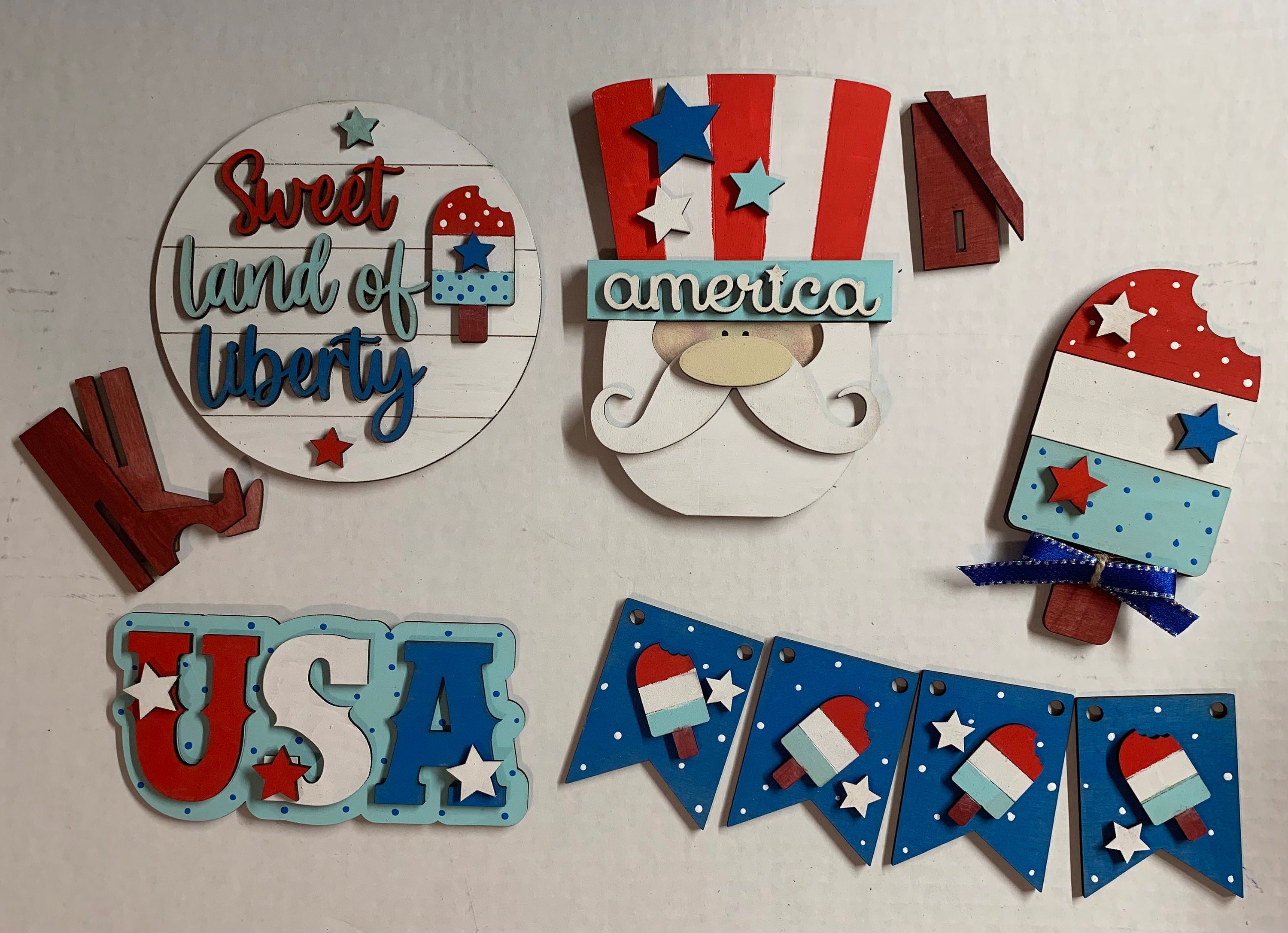 Uncle Sam Fourth of July USA Patriotic Diy Paint Kit - Etsy