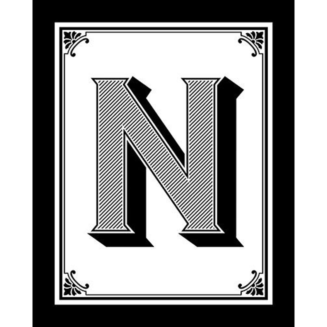 Happy Gilder Letter N Vector Template - Etsy