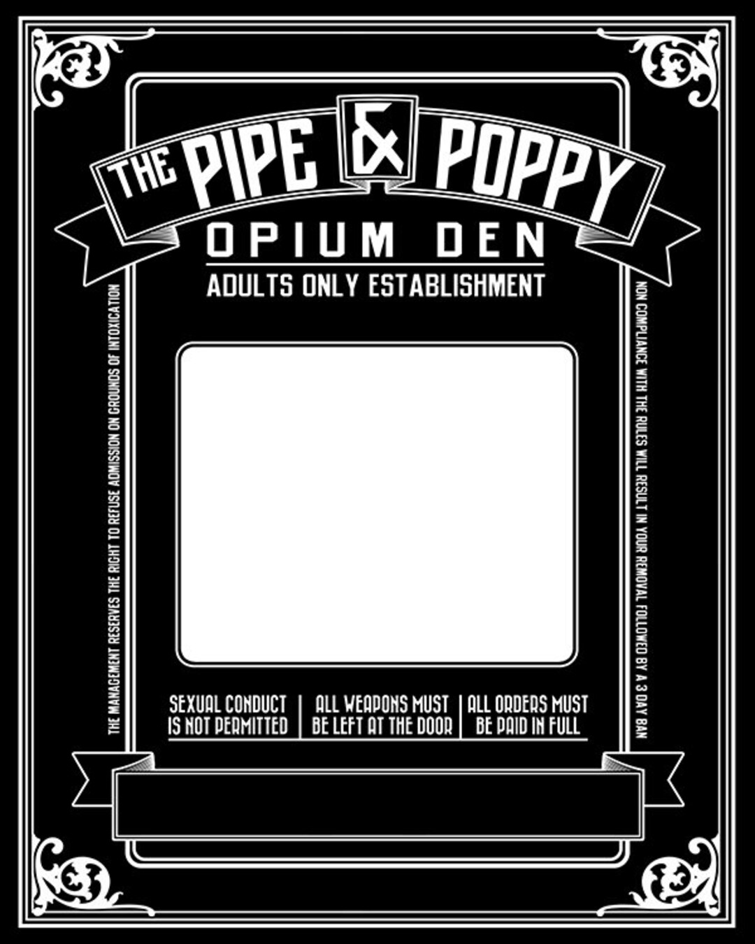 Opium Den Bar Mirror Vector Template. - Etsy