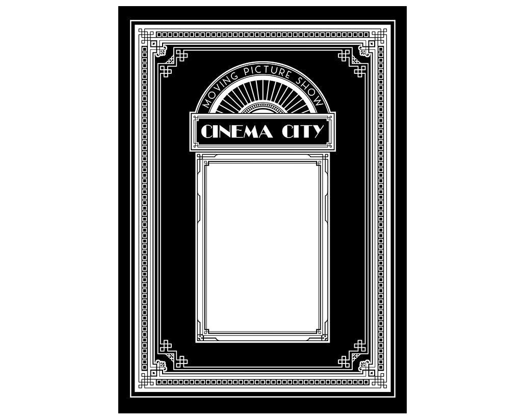 Art Deco Cinema Sign. Vector Template. - Etsy