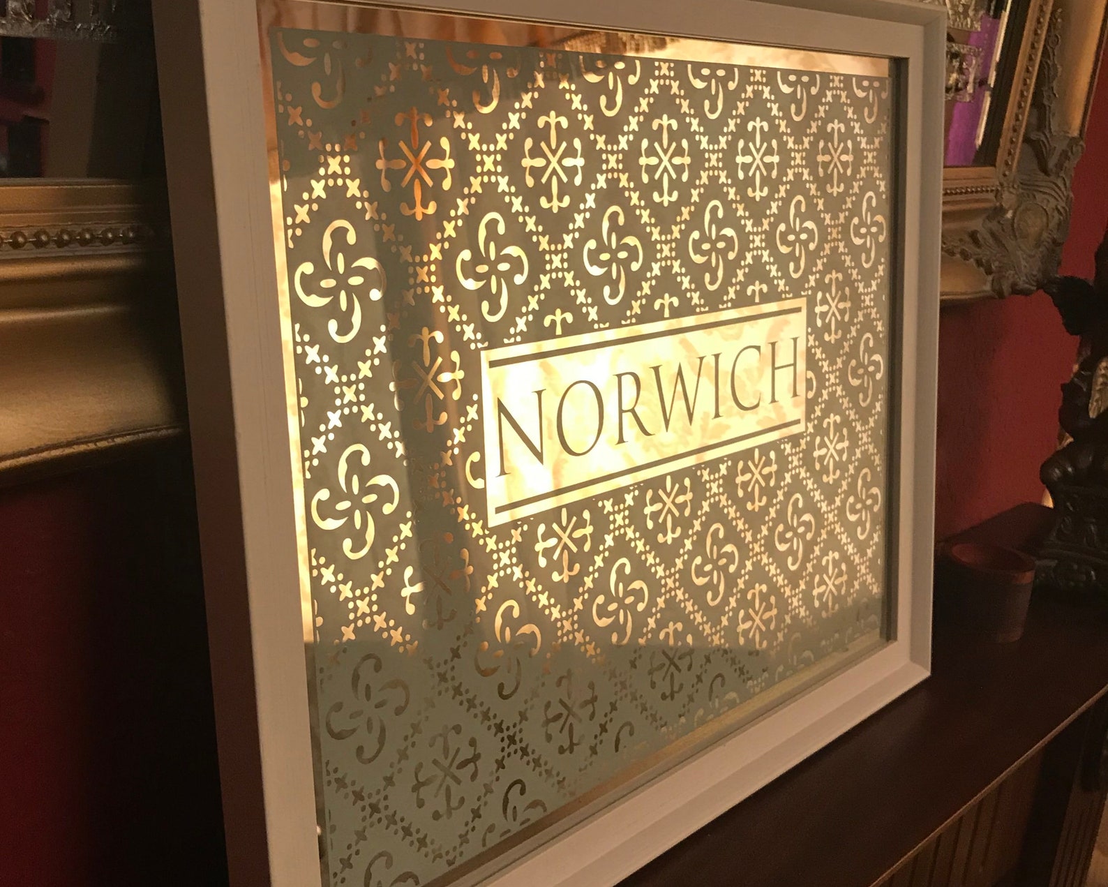 Victorian Glass Etching Vector Template - Etsy