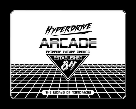 80's Arcade Sign Vector Template. | Etsy