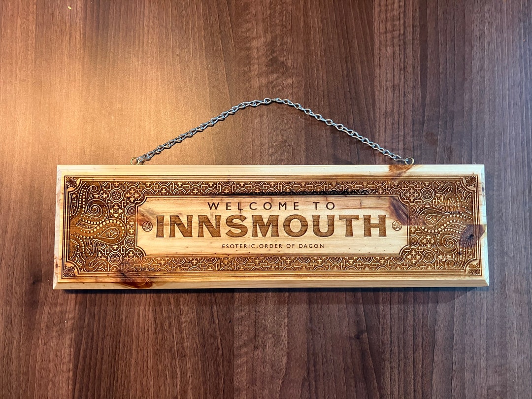 Innsmouth Solid Wood Sign. H P Lovecraft - Etsy
