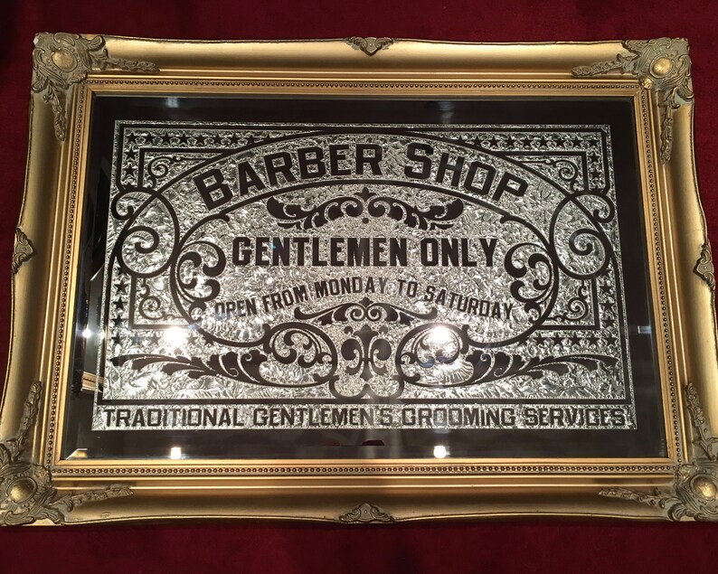 Barbershop Mirror Vector Template. - Etsy