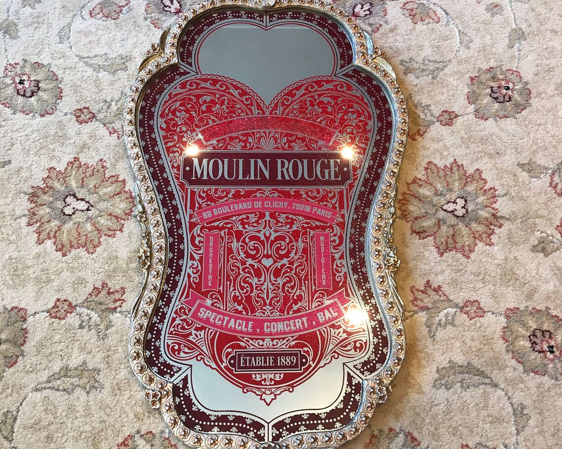 Burlesque Bar Mirror Vector Template - Etsy