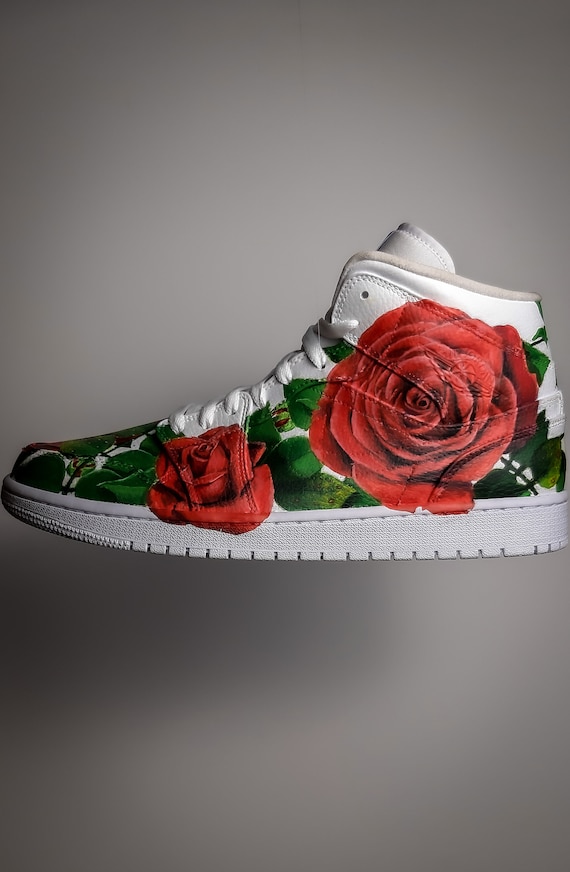 Nike Air Jordan 1 Hand-painted Floral Theme - Etsy