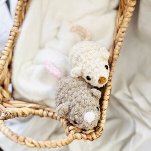 Pipsqueak the Mouse Crochet Pattern, No Sew Amigurumi Beginner Friendly ...