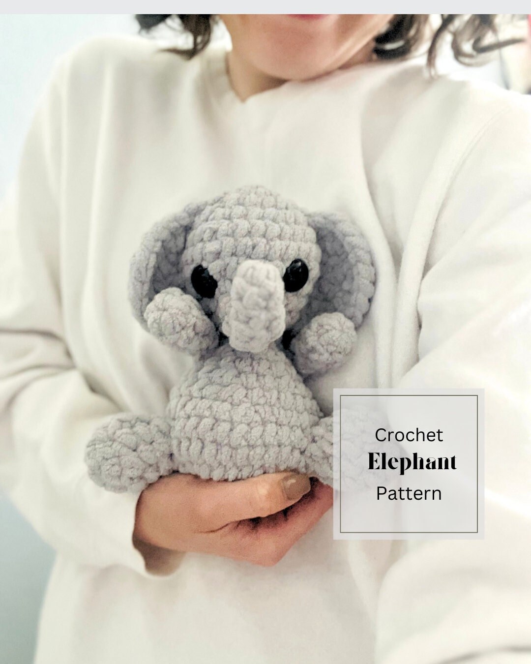 Crochet Pattern (melvin the Elephant), Beginner-friendly Amigurumi Baby ...