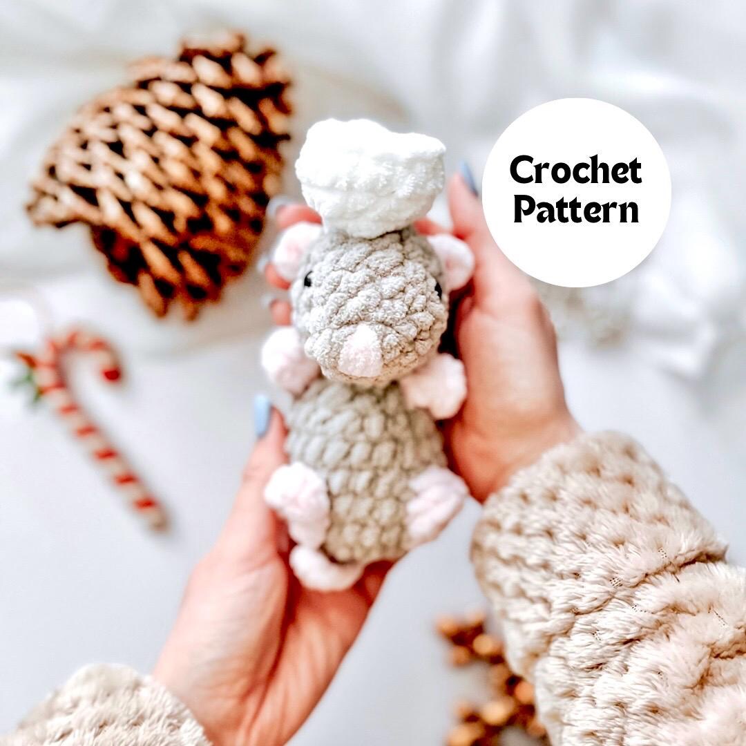 Crochet Little Chef Rat Pattern, Low Sew Chef Amigurumi Rat, Crochet ...