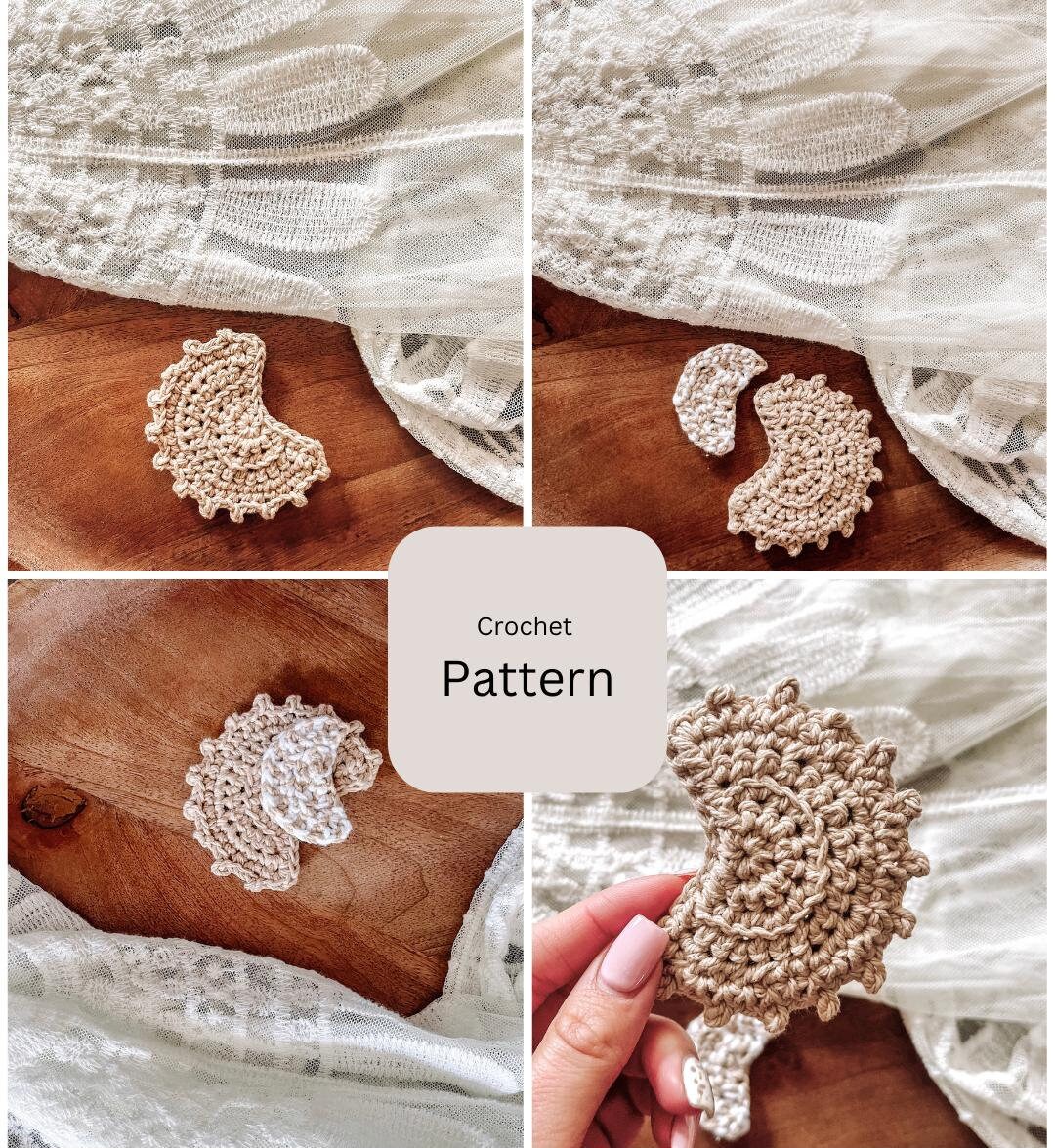 Mimi Moon Crochet Pattern - Crochet Lace Amigurumi Mini Moon, Cotton ...