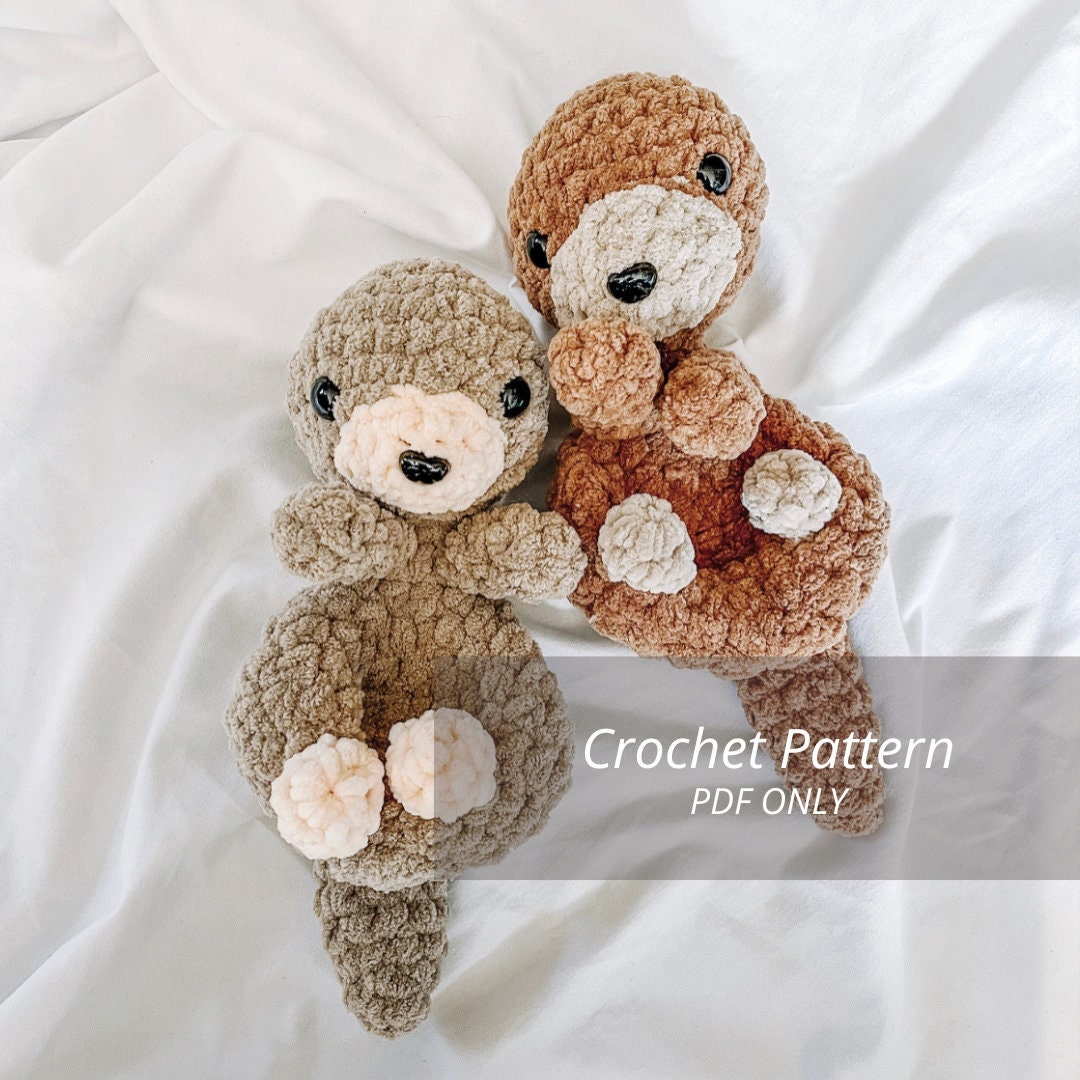 Crochet Ozzie the Otter Pattern, Amigurumi Sea Otter, Crochet Plushie ...