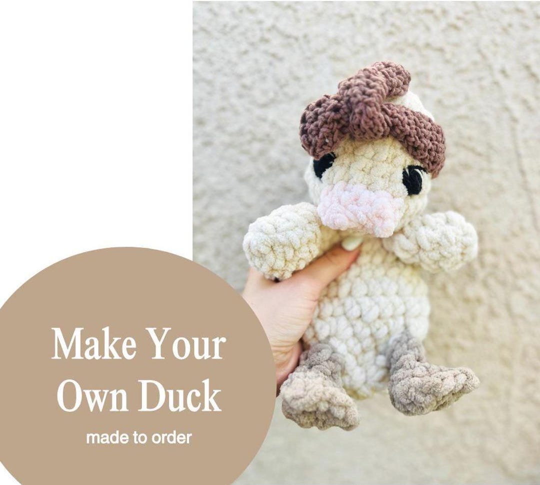 MADE TO ORDER, Crochet Della Duck Plushie, Custom Crochet Animal ...