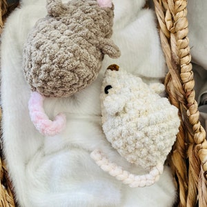 Pipsqueak the Mouse Crochet Pattern, No Sew Amigurumi Beginner Friendly ...