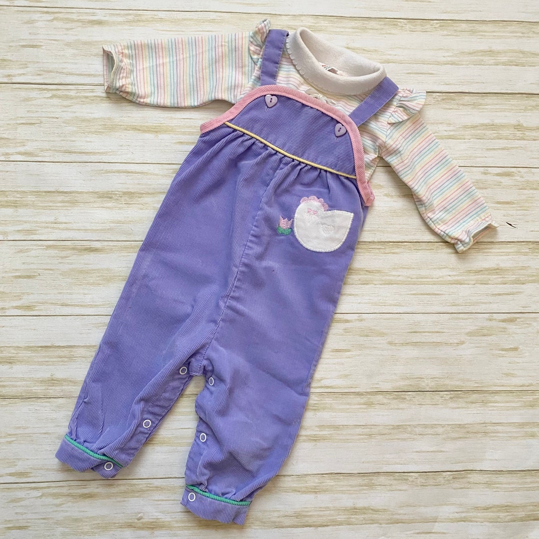Vintage Healthtex Pastel Rainbow Chicken Overall Set - Etsy
