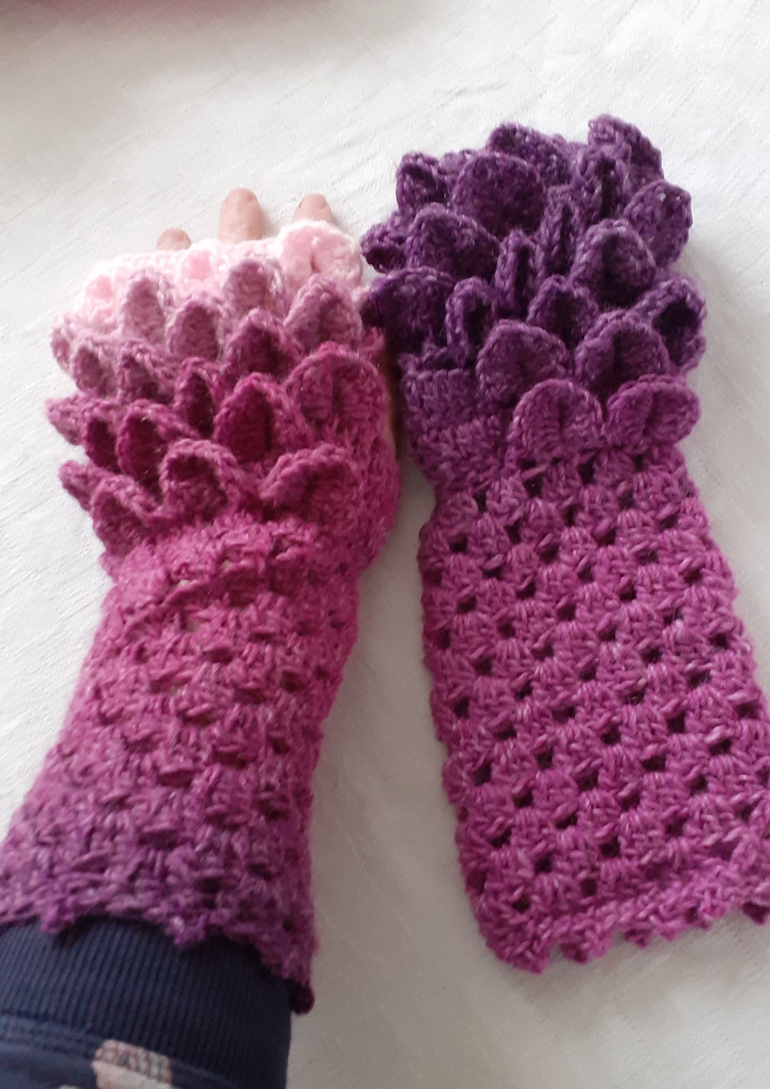 Dragon Scale Fingerless Gloves - Mermaid Gloves - Etsy