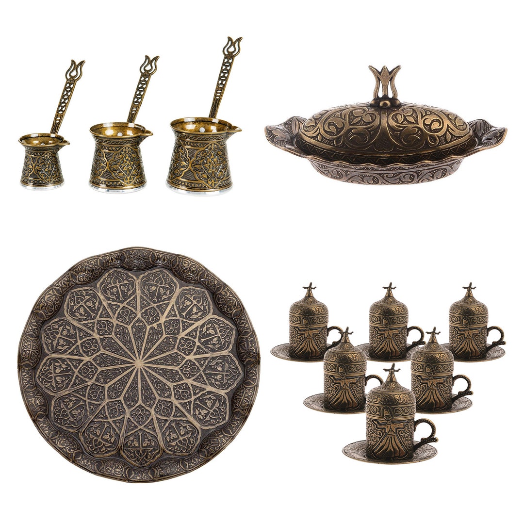 Ottoman Turkish Coffee Set 35 Tray Coffee Pots Sugar - Etsy