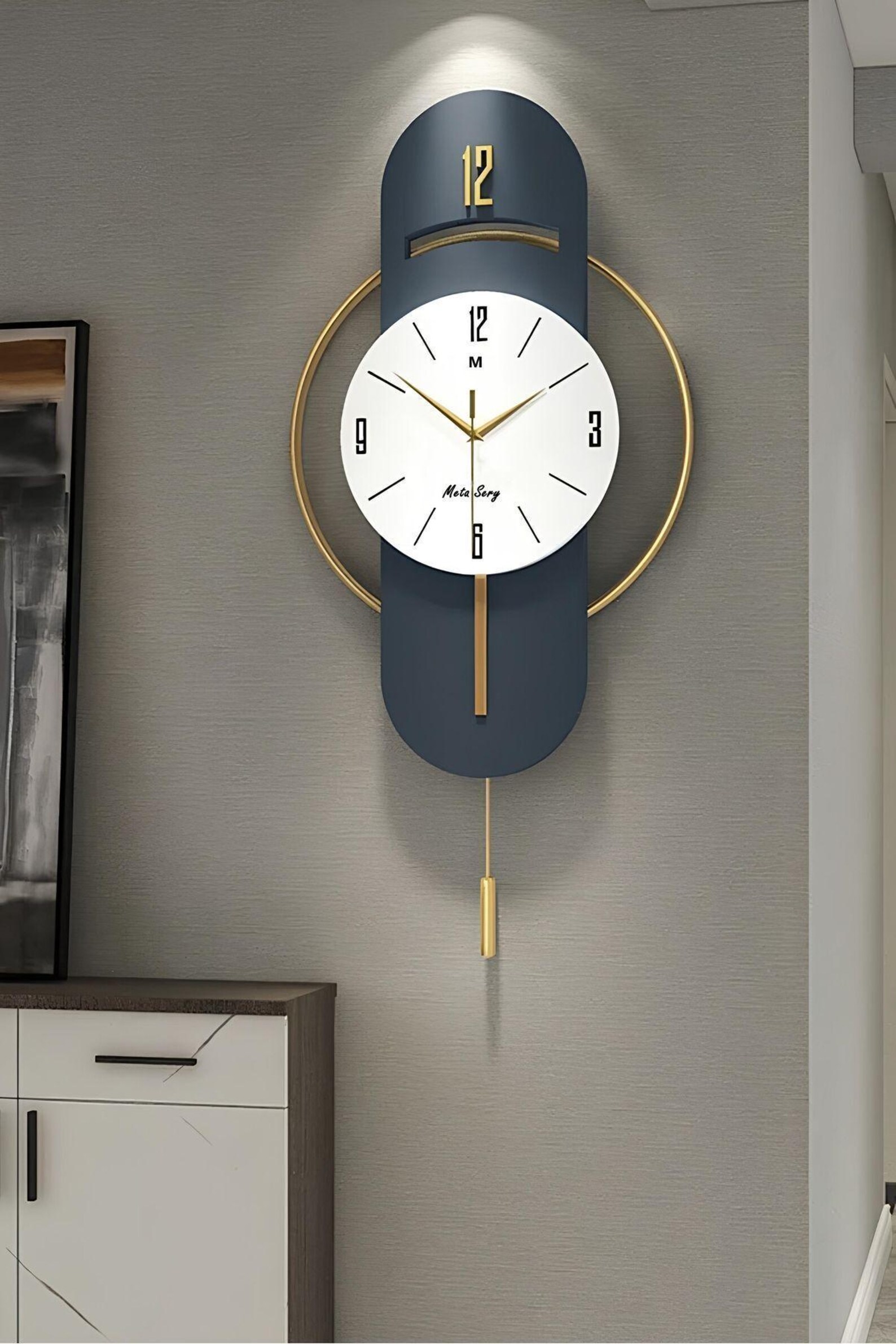 Ornate Black Wall Clock | Round Decorative Clock | Vintage Style ...